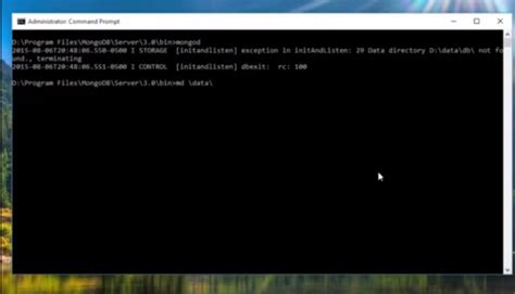 Mongodb On Windows Missing Data Directory
