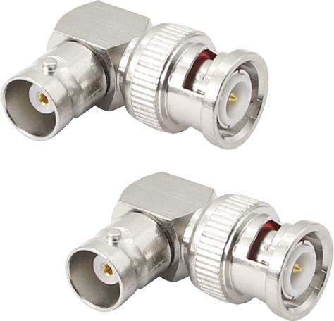 Pngknyocn Right Angle Bnc Adapter 90 Degree Bnc Male To Female Coax