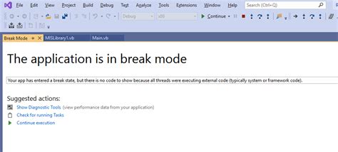Halt Code At Dialog Msgbox Command In Ide Stack Overflow