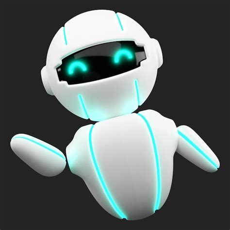 Premium Photo 3d Friendly Cute Robot Virtual Smart Assistant Bot
