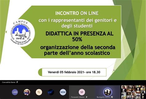 Organizzazione Della Seconda Parte Dell Anno Scolastico Campus