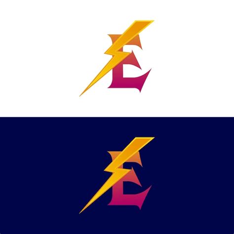 Abstrato Logotipo De Poder Minimalista Moderno Com Desenho De Letra E