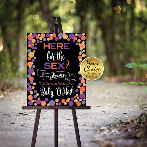 Purple And Orange Halloween Gender Reveal Invitations Etsy