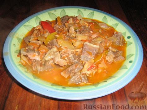 Рецепт Овощное рагу с желудочками на