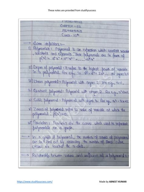 Ch 2 Maths Class 10th Pdf