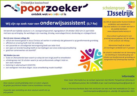 Een Mooie Kans Om Op Een Prachtige Zo Goed Als Nieuwe School Te Werken