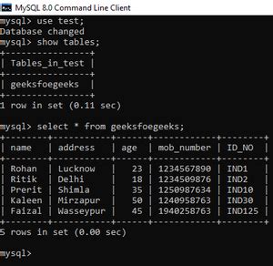 Python MySQL Insert Record If Not Exists In Table GeeksforGeeks