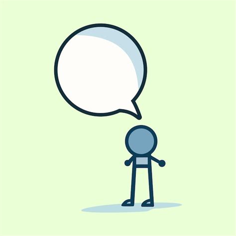 Premium Vector A Person With A Speech Bubble And A White Bubble With