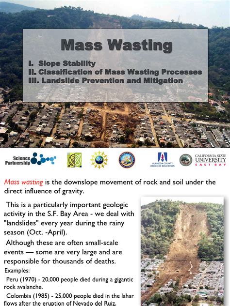 Mass Wasting Pdf Landslide Earth Sciences