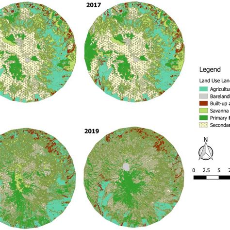 Land Classification Of The Study Area From 2016 To 2019 Download