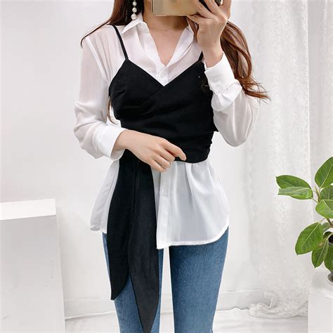 1 1 할인 무배 레이어드 크롭 탑 리본 랩 뷔스티에