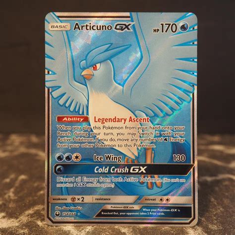 Pokémon Karty Articuno Gx Full Art Celestial Storm 154 Aukro