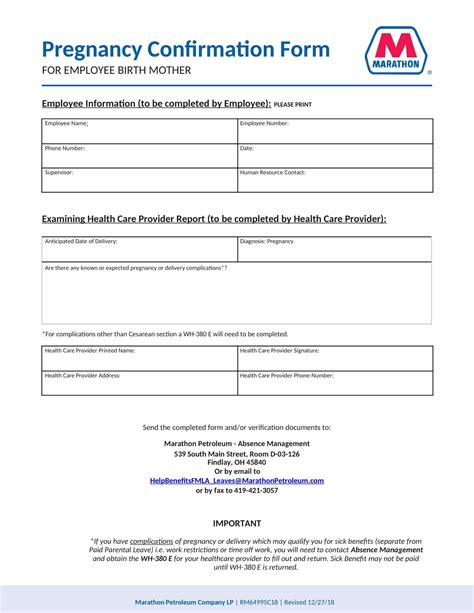 Free Printable Pregnant Papers Pregnancy Verification Pdf Word
