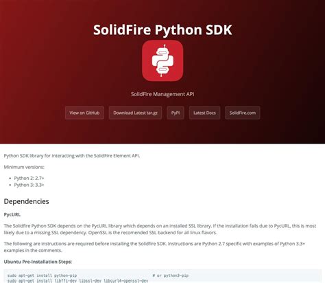 New Solidfire Python Sdk Equips Developers With Cutting Edge Tools For