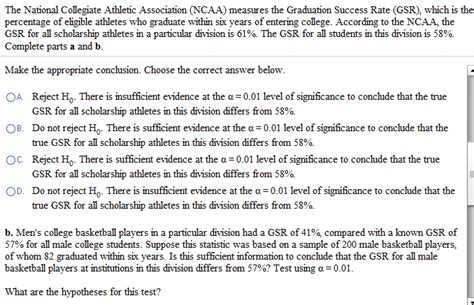 The National Collegiate Athletic Association NCAA Chegg Com