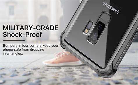 Amazon Dexnor Galaxy S Plus Case With Screen Protector Clear Military Grade Rugged