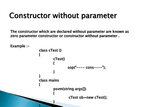Constructors In Java Ppt Pptx Programming Languages Computing Constructors In Java Ppt Pptx Programming Languages Computing