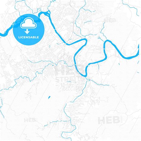 Blumenau Brazil Pdf Vector Map With Water In Focus Hebstreits