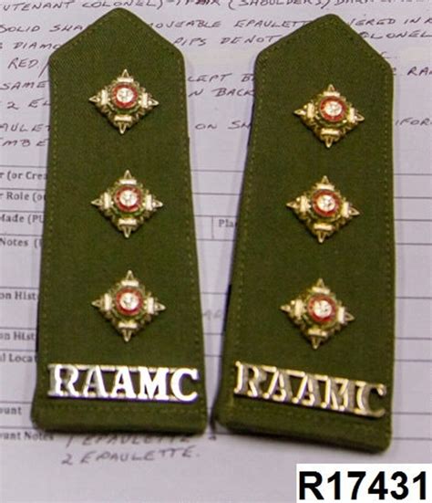 One Pair Of Military Shoulder Epaulettes Raamc R17431 Ehive