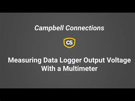 Basic Troubleshooting Measuring Data Logger Output Voltage With