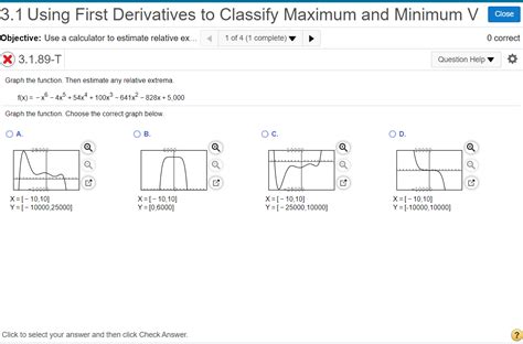 Solved 31 Using First Derivatives To Classify Maximum And