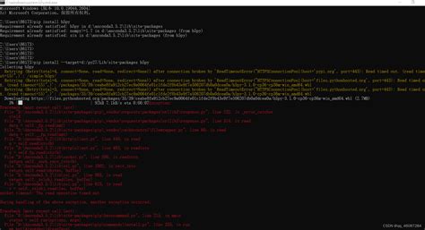 Requirement Already Satisfied红字read Time Out（upgrading Via The ‘python