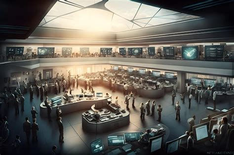 premium ai image people in the trading room neural network ai generated