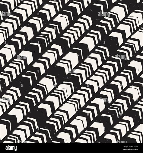 Vector Seamless Freehand Pattern Doodle Monochrome Print With Hand Drawn Chevron Texture