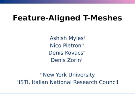 pptx feature aligned t meshes dokumen tips