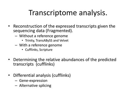 PPT Transcriptome Analysis PowerPoint Presentation Free Download ID