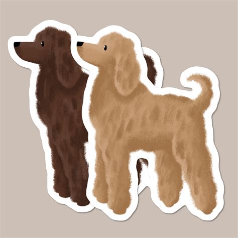 Poodle Sticker Woof By Hollie