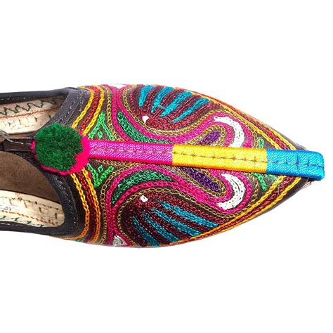 Buy Peacock Embroidary Womens Jodhpuri Leather Jutti Shop Online