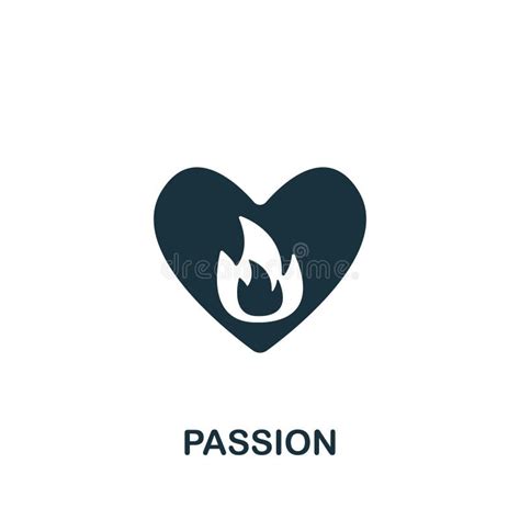 Passion Icon Monochrome Simple Sign From Core Values Collection Stock