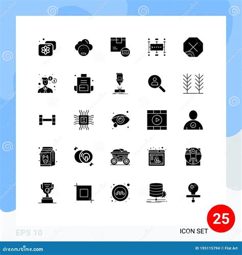 Set Of 25 Modern UI Icons Symbols Signs For Planning Business Barcode