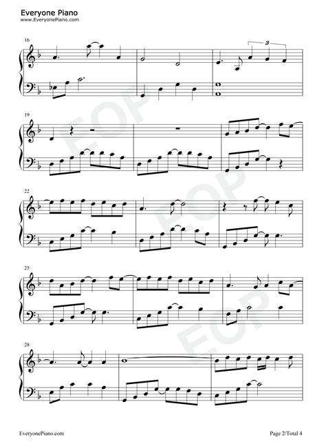 City Of Stars 星光之城 爱乐之城 简易版五线谱预览 Eop在线乐谱架