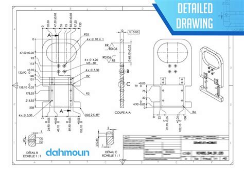 2d Drawing Of Parts And Assemblies Download Free 3d Model By Dahmoun Cad Crowd