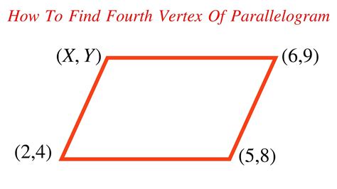 How To Find Fourth Vertex Of Parallelogram Coordinates Geometry