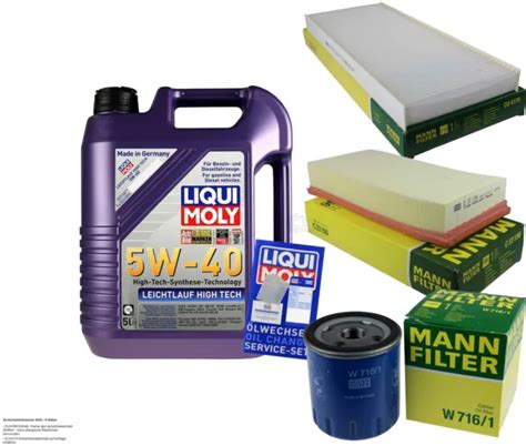 INSPEKTIONSKIT FILTER LIQUI MOLY ÖL L W für Peugeot E HDi EUR PicClick DE