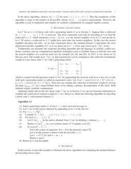 Finding The Minimum Distance And Decoding Linear Codes With Gaussian Elimination Method Deepai