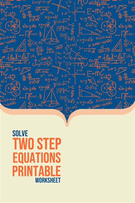11 Solve Two Step Equations Printable Worksheet Free Pdf At