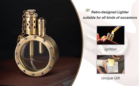 Morisk Vintage Trench Lighter Windproof Pipe Lighter Fluid Refillable With Creative