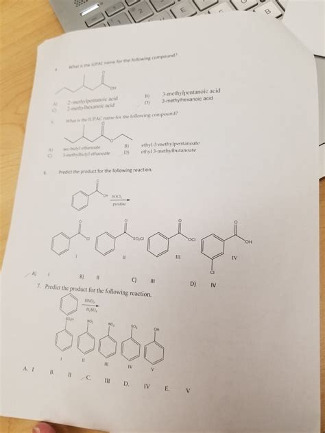 Solved What Is The Upac Name For The Following Compound