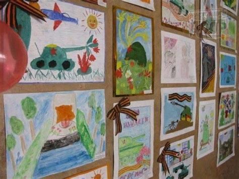 Рисунки детей ко дню победы 9 мая в детском саду