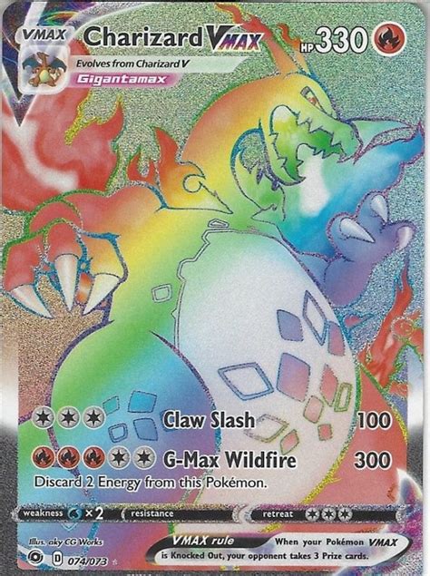 Champions Path Rainbow Charizard Statrex