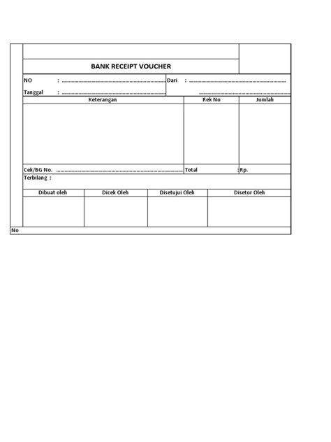 Form Bank Reciept Voucher Pdf