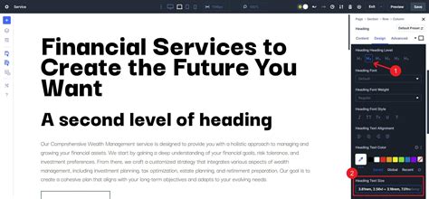 using clamp in divi 5 to create fluid responsive typography