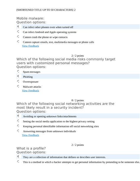 SOLUTION Csia 300 Quiz 2 Attempt 1 Docx Studypool