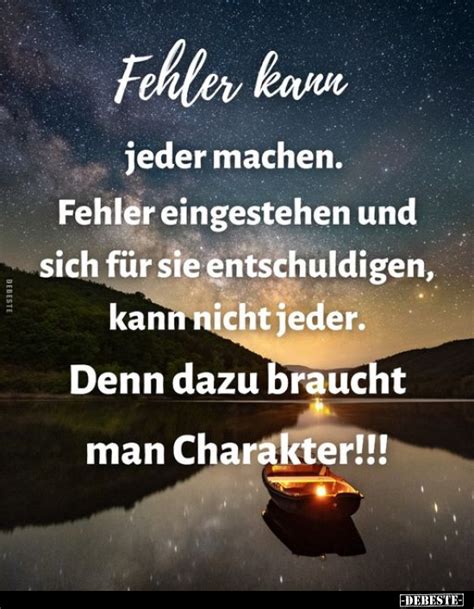Fehler kann jeder machen Fehler eingestehen und sich für sie