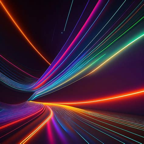 Premium AI Image Vivid Neon Abstract Concept Of AI Technology Motion