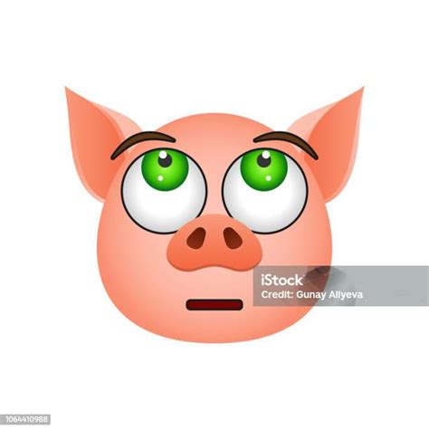 豬在失望的表情符號圖示移動概念和 Web 應用程式的新年符號圖示的元素失望表情符號圖示中的詳細豬可用於網路和手機向量圖形及更多2019圖片